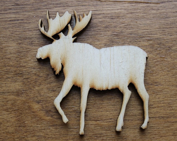 Moose Wood Cutout Small Shapes for Projects or Other Use - Etsy