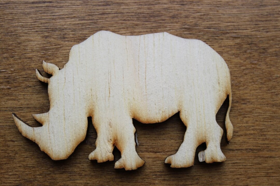 Rhino Wood Cutout Small Shapes for Projects or Other Use - Etsy Australia