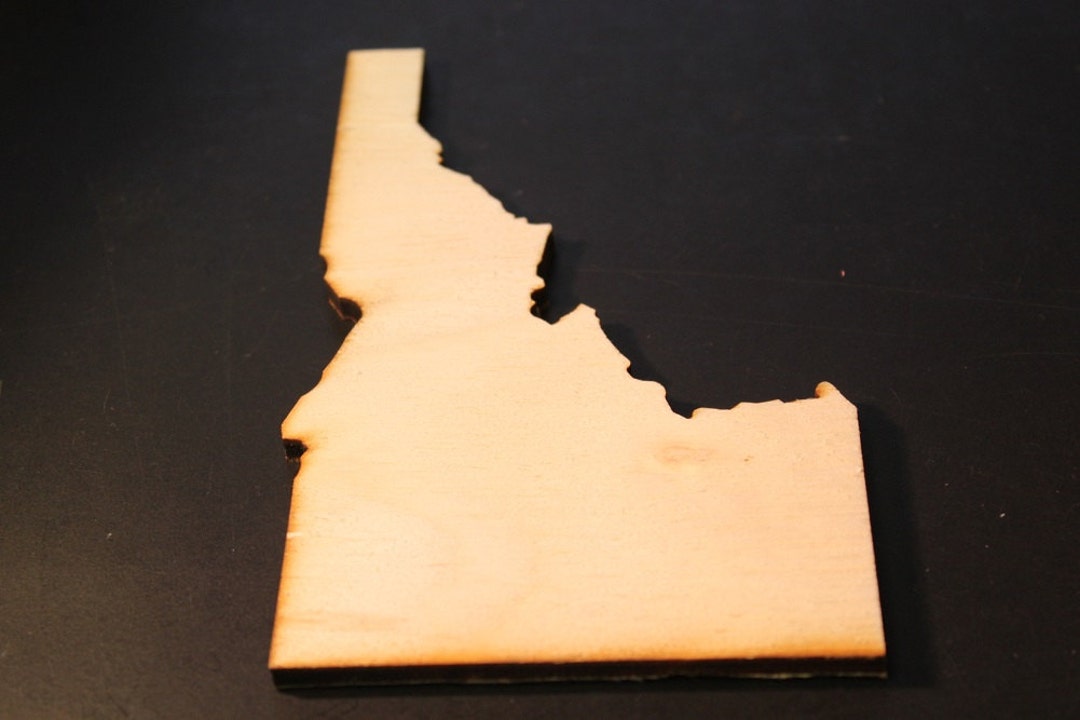 ID Wood Cutout or Idaho Wood Cutout - Small Shapes for Projects or ...