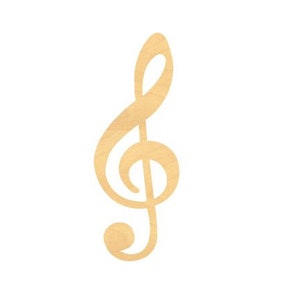 Treble Wood Cutout Clef Large Sizes up to 22 Inches for - Etsy