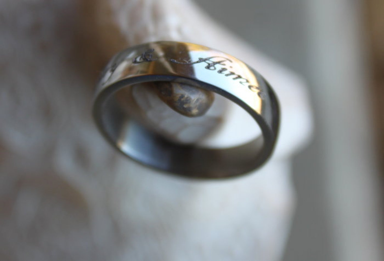 Engraved Stainless Steel Couple Rings two Rings - Etsy