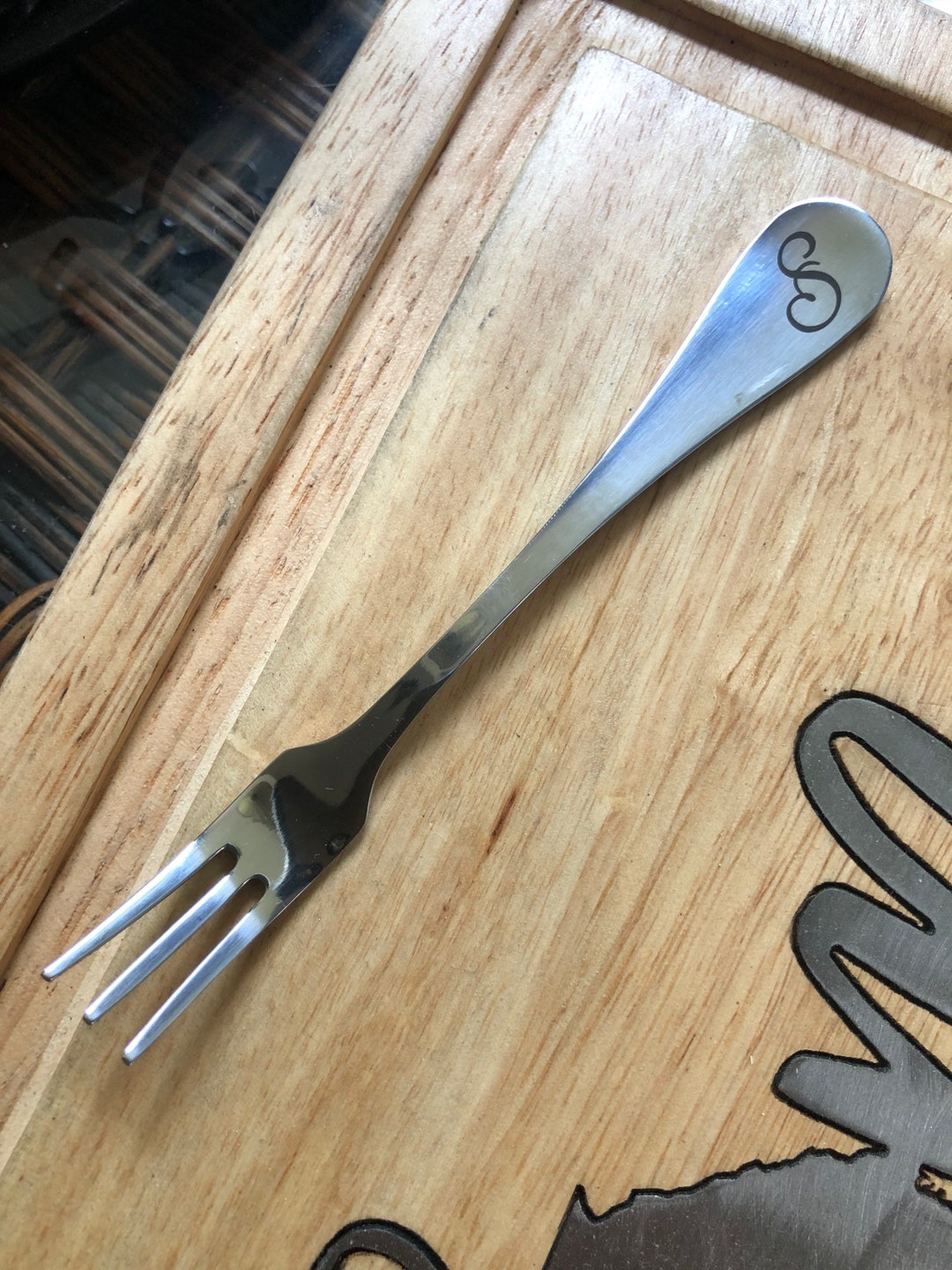 Personalized Stainless Steel Cocktail Fork - Etsy