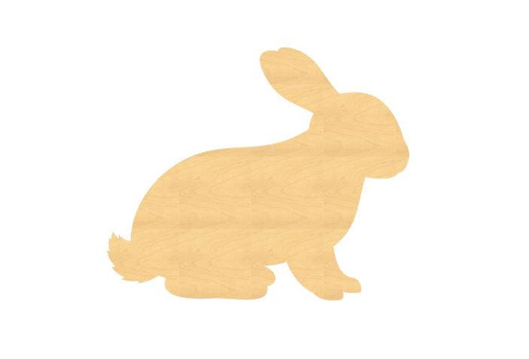 Rabbit Wood Cutout Small Sizes up 12 Inches - Shapes for Wall Decor ...