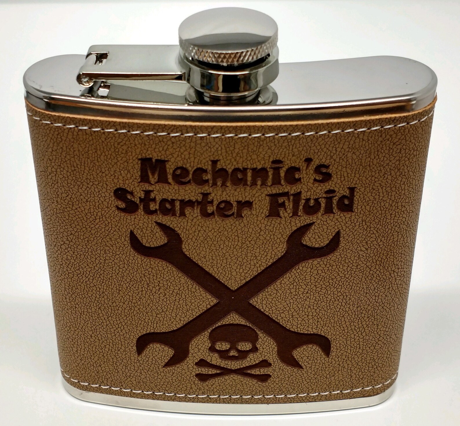 Mechanic Gifts for Men Starter Fluid Flask Brown or Velvet Black Gift ...