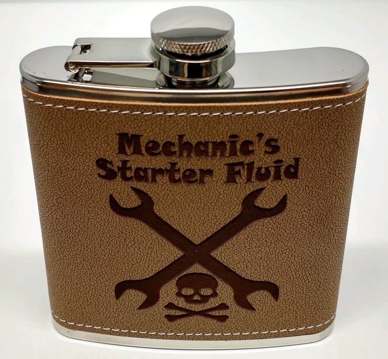Mechanic Gifts for Men - Starter Fluid Flask - Brown or Velvet Black ...
