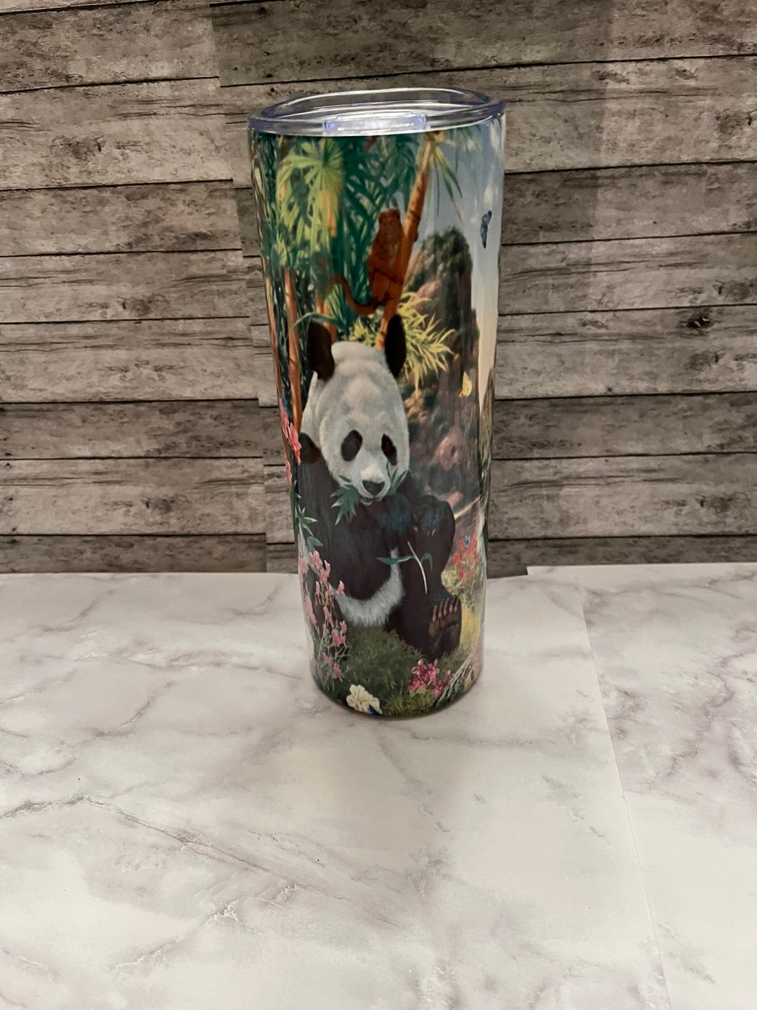 20oz Skinny Tumbler Panda Design - Etsy