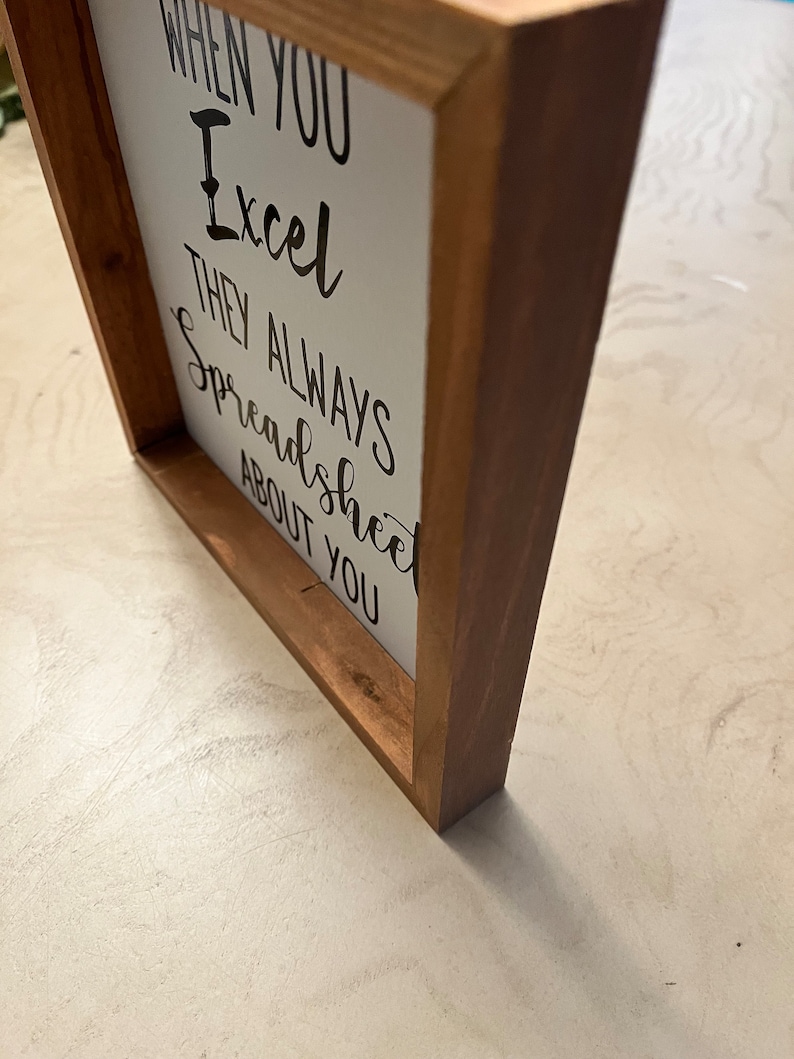 Farmhouse Office Decor Sign. 8” X 8”. Excel - Etsy