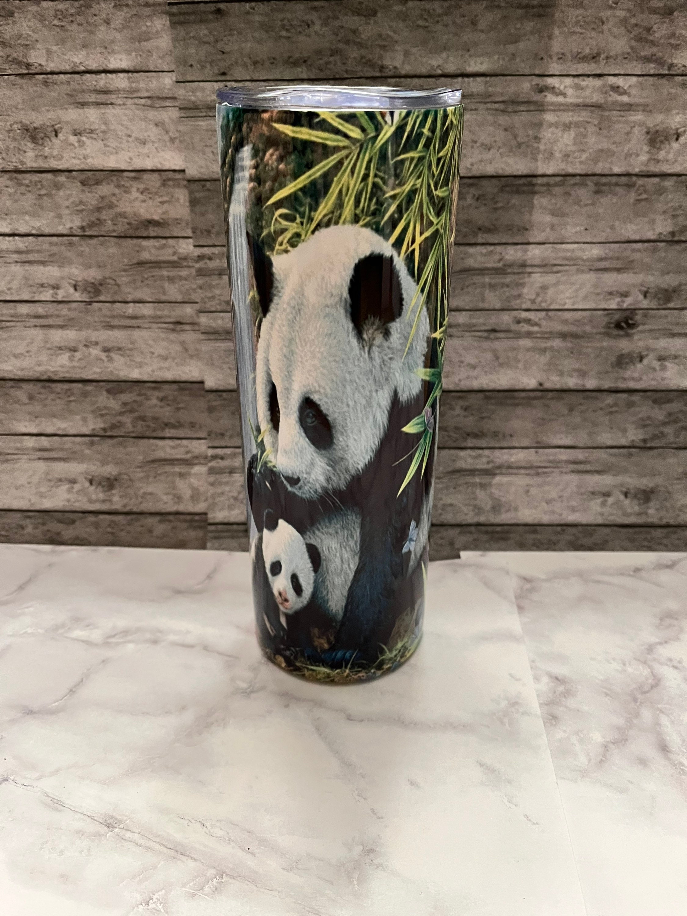 20oz Skinny Tumbler Panda Design - Etsy