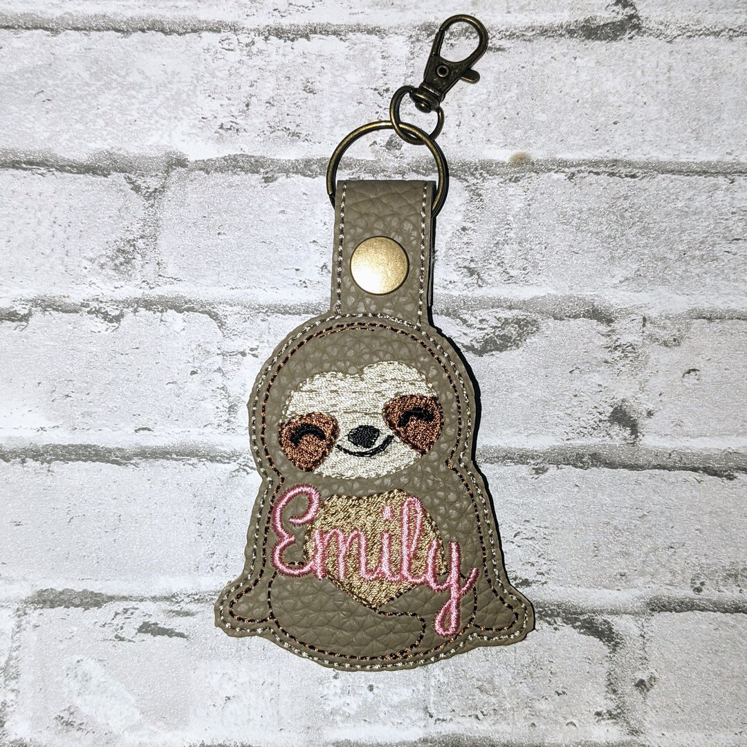 Sloth Bag Tag Keychain - Etsy