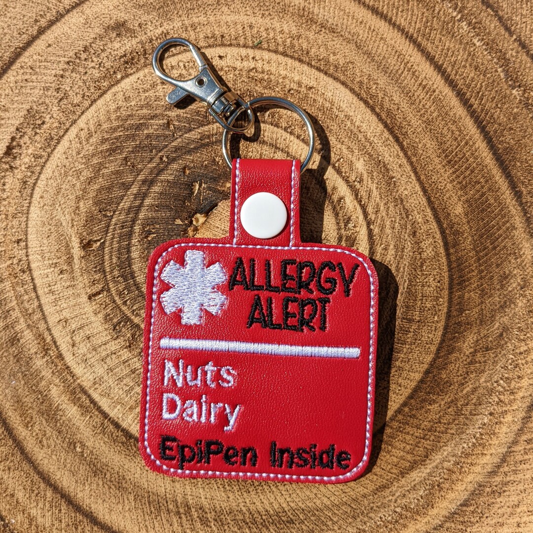 Allergy Alert Keychain Tag - Etsy