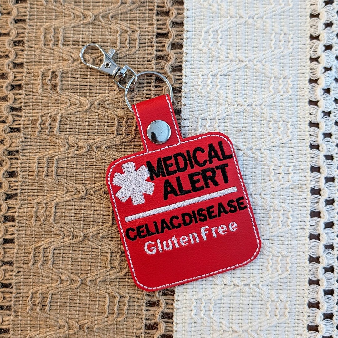 Medical Alert Celiac Disease Gluten Free Keychain Tag - Etsy