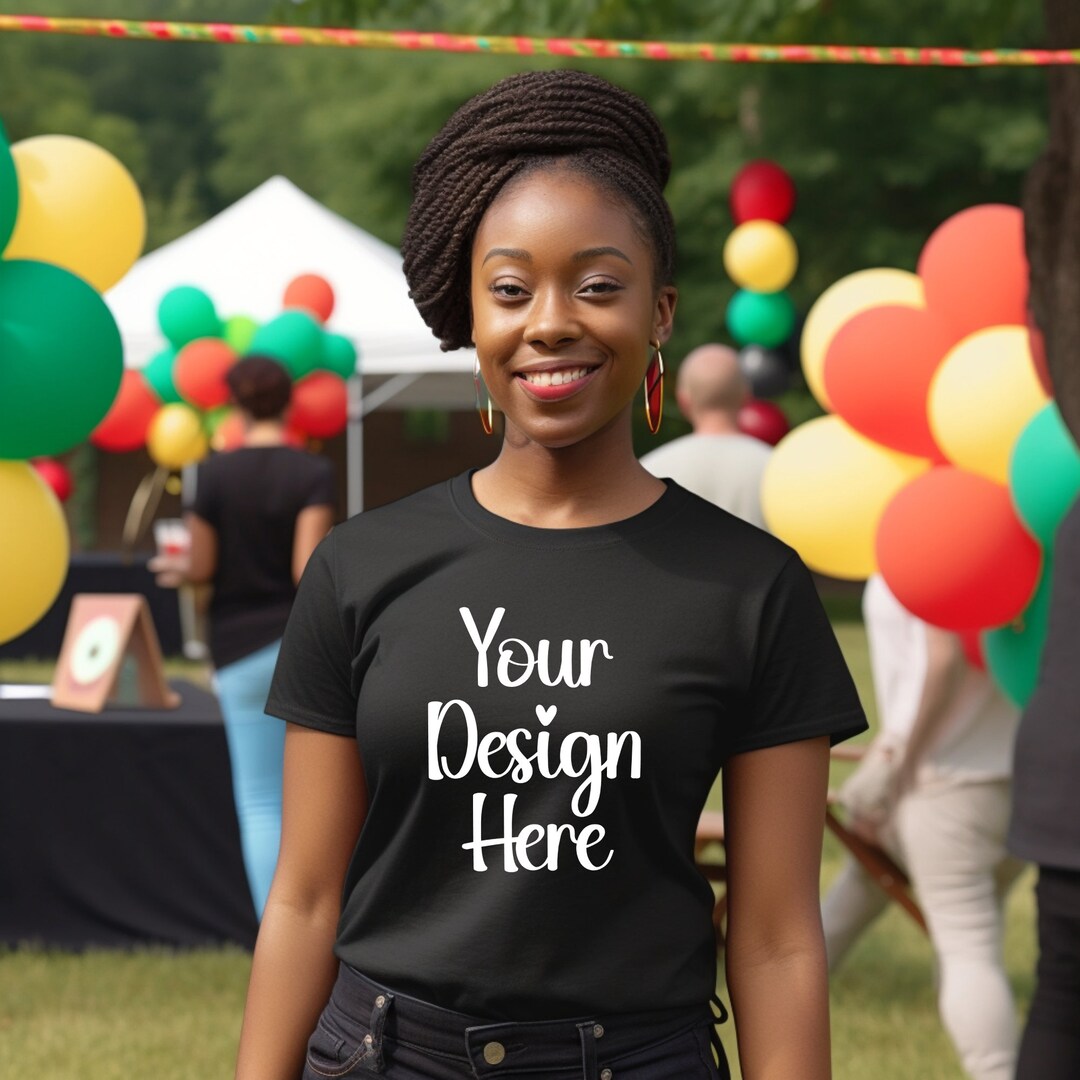 Juneteenth Mockup, Trendy Womans Tshirt Mockup, Summer Digital Shirt ...