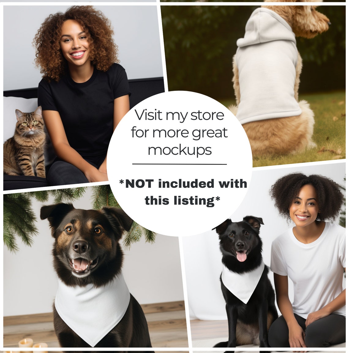 White Dog Shirt Mockup, Large Dog Stock Photo, Lifestyle, Pet, Animal ...