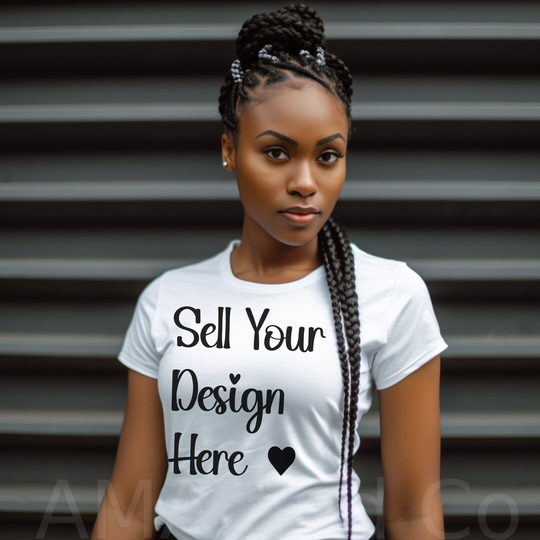 Black Woman Mockup, African American Model Mock Ups, Black Lifestyle ...