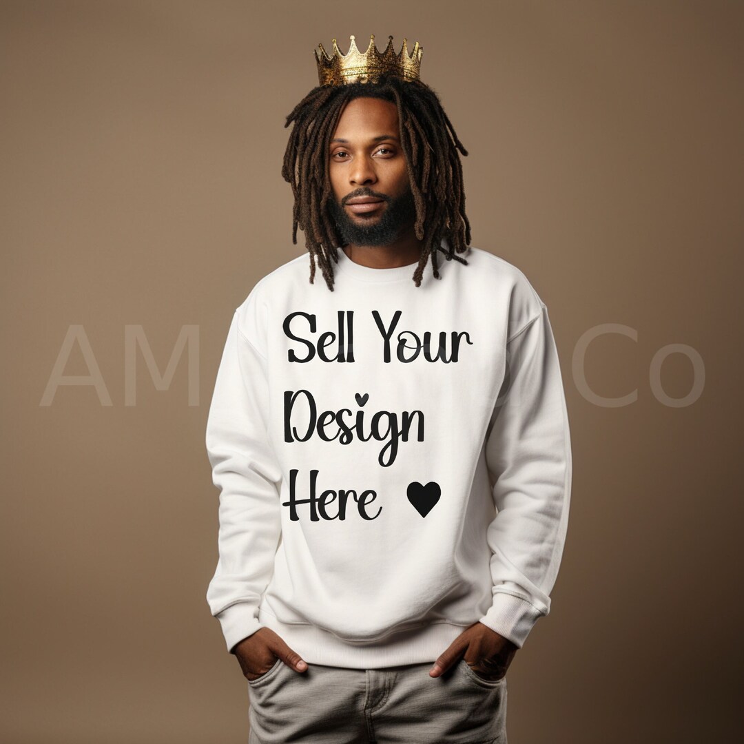 Black Male Model Dreadlocks Mockup, African American Man White ...