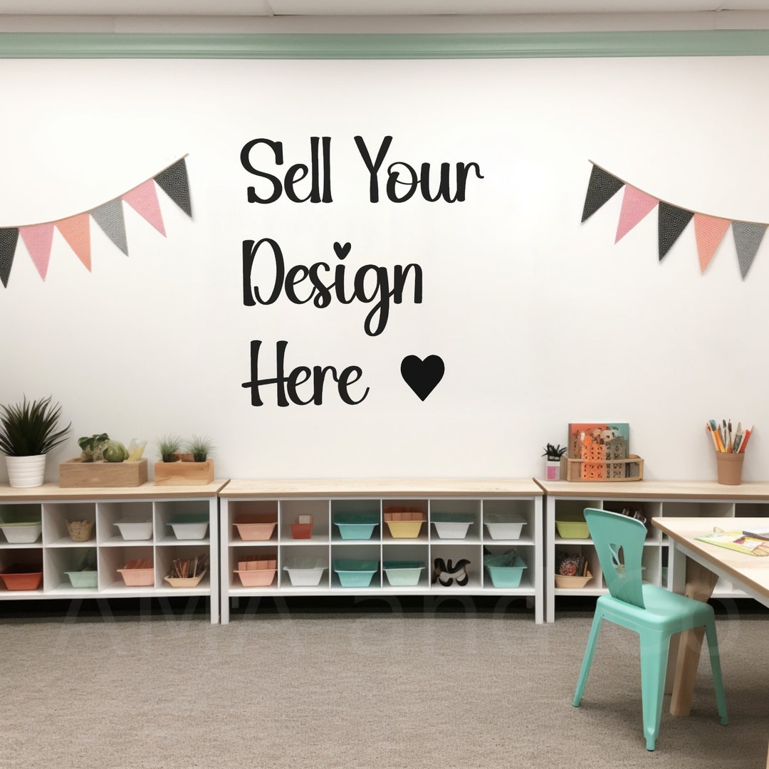 School Classroom Back to School Mockup, Elementary Class Room Neutral ...