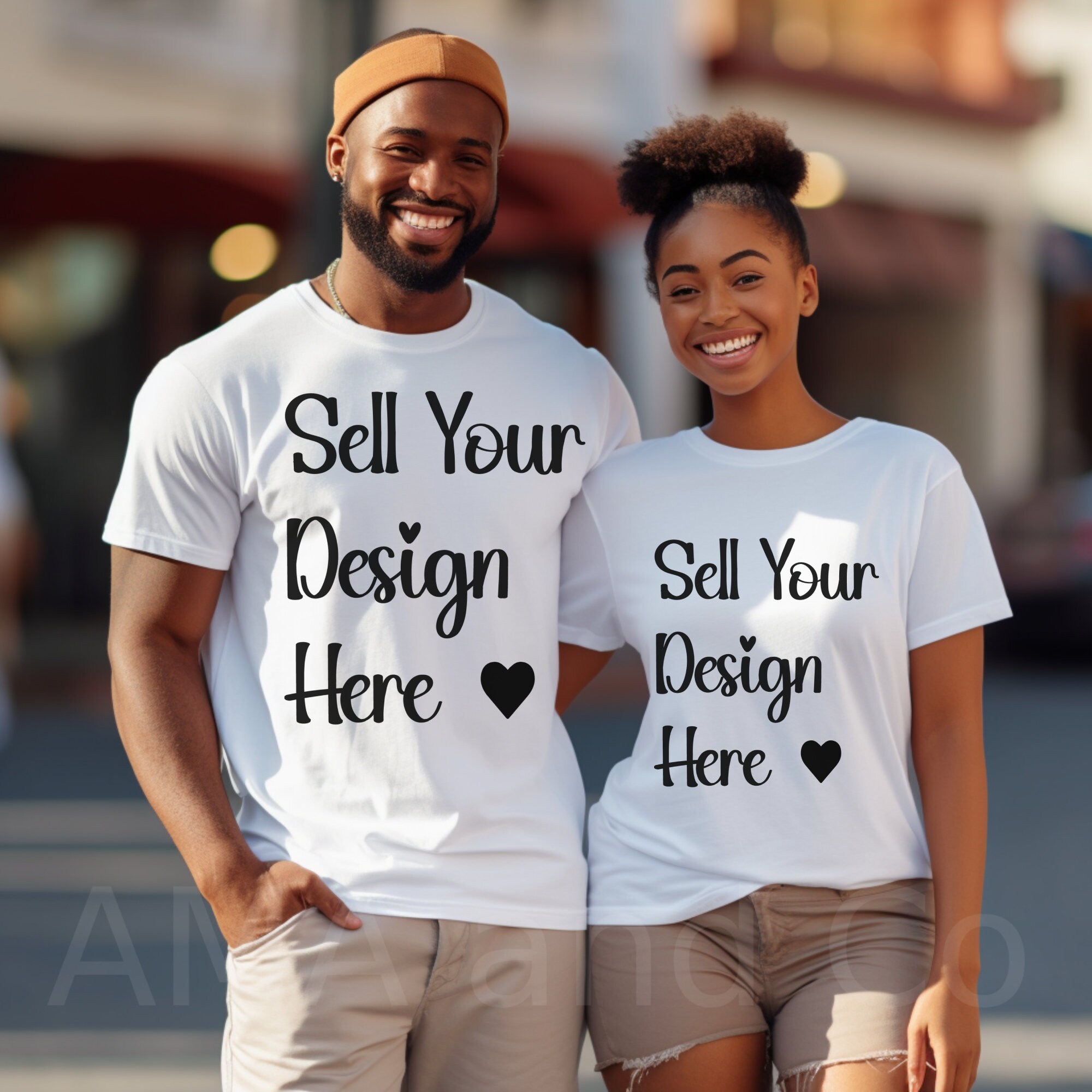 Couple T Shirt Design Blue