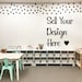 School Classroom Back to School Mockup, Elementary Class Room Polka Dot ...
