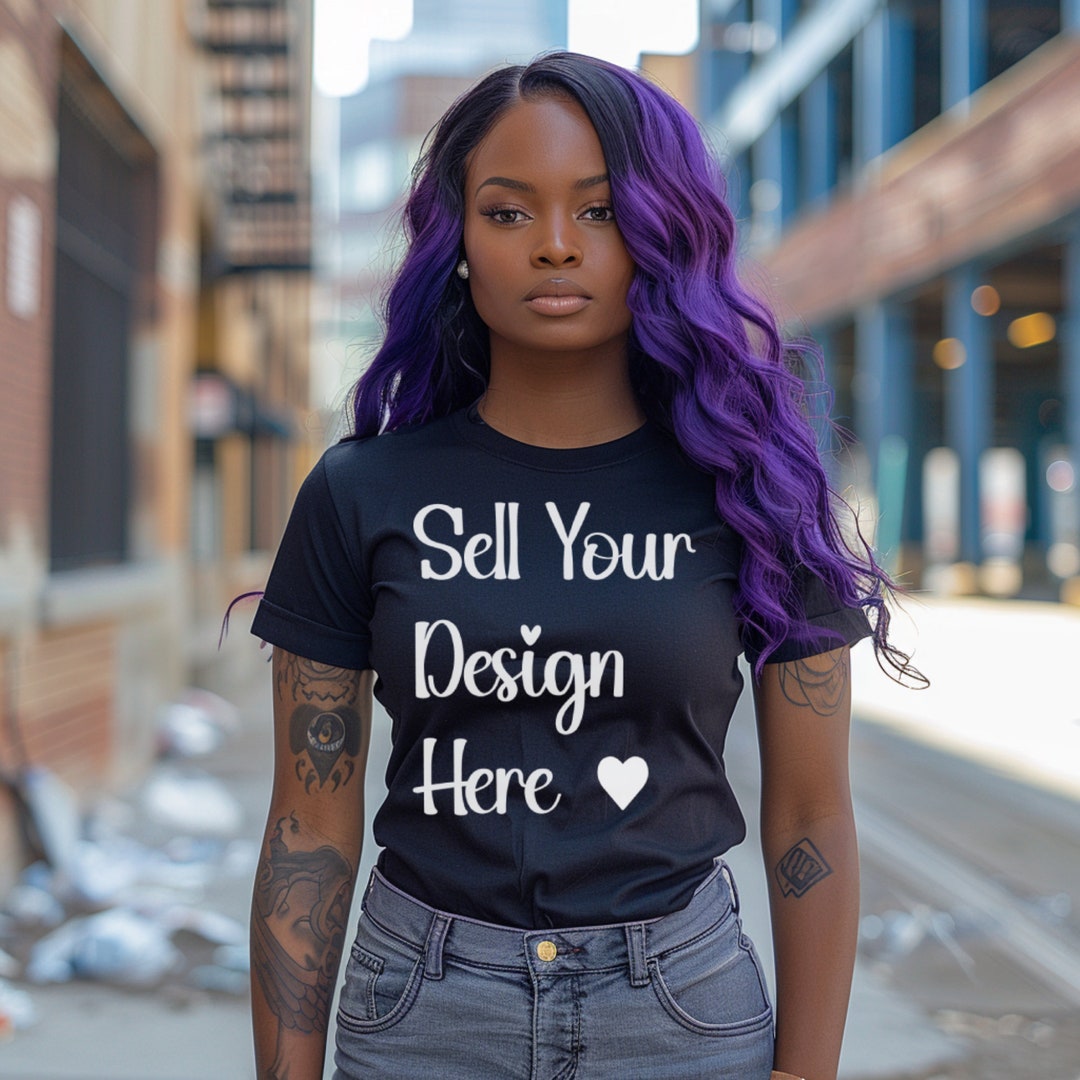 Black Woman Mockup, African American Mock Ups, Black Culture Mock-up ...