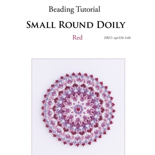 Seed Bead Pattern Beaded Doily Pattern Red Pink Bead - Etsy