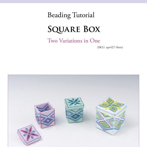 Beading Patterns for Decorative Box Peyote Bead Pattern Small | Etsy