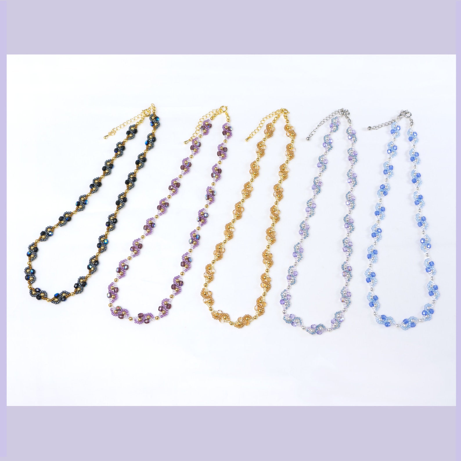 Bead Pattern Beaded Wave Necklace Pattern Beading Tutorial - Etsy