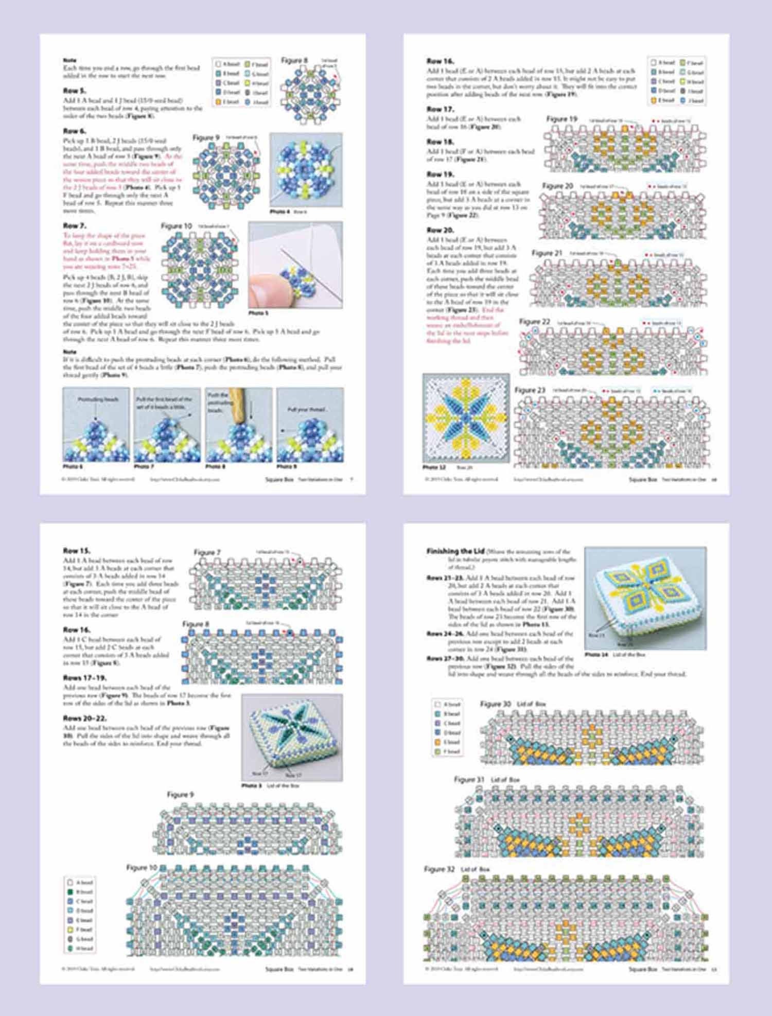 Beading Patterns for Decorative Box Peyote Bead Pattern Small - Etsy UK