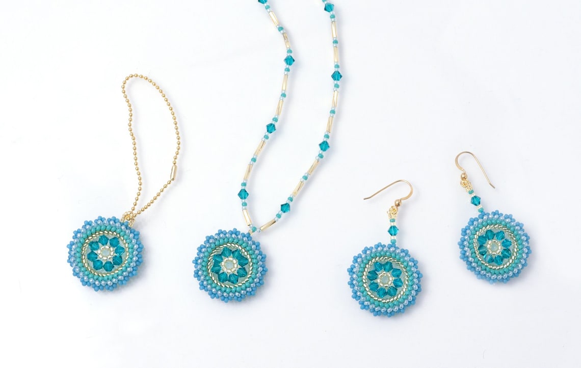 Beaded Medallion Component Tutorial Part 1, Plaited Herringbone Stitch ...