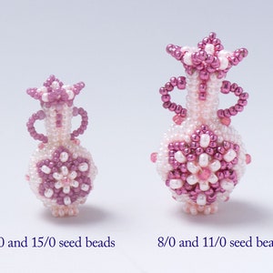 Bead Tutorial for Beaded Flowery Vase, Seed Bead Weaving Pattern, PDF ...