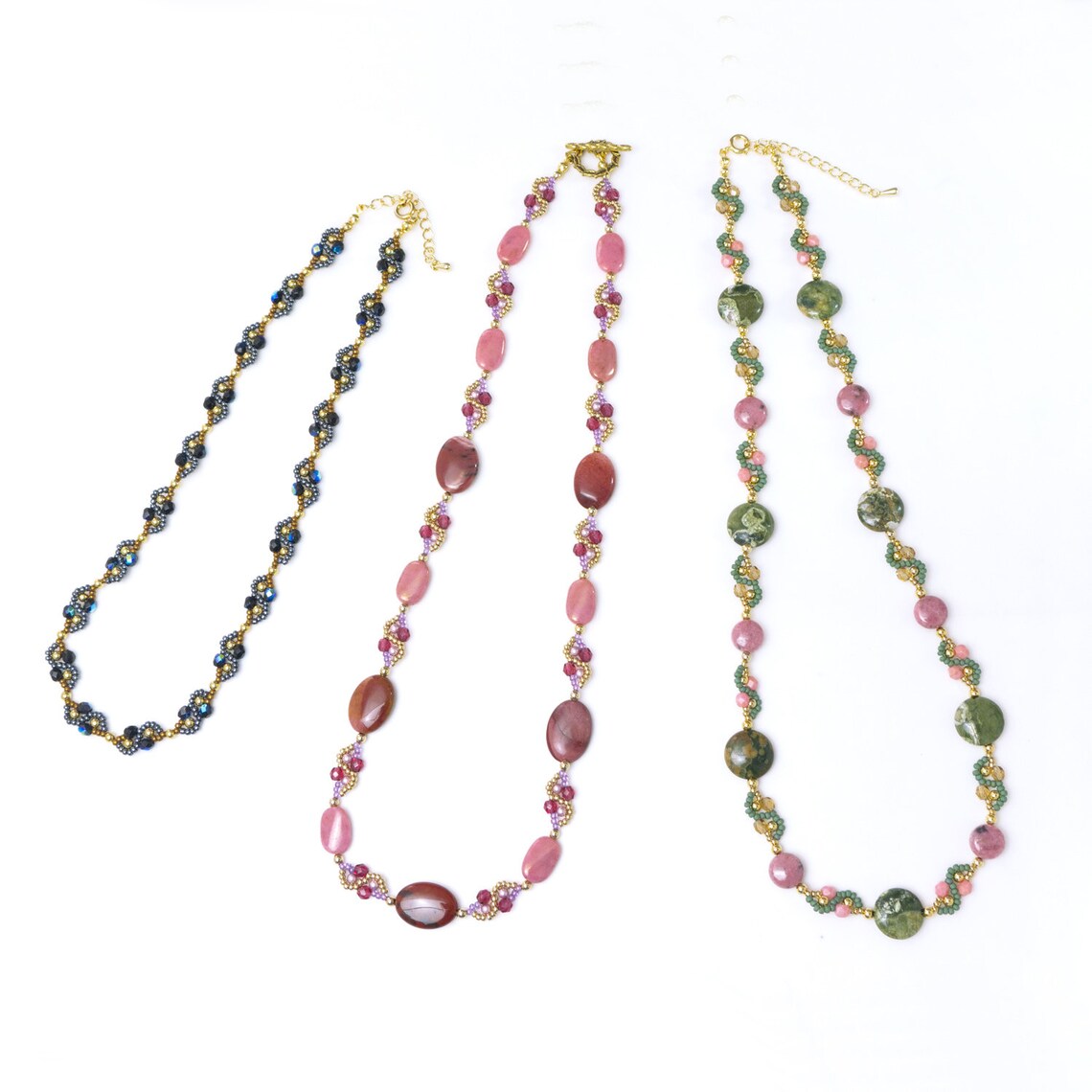 Bead Pattern Beaded Wave Necklace Pattern Beading Tutorial - Etsy