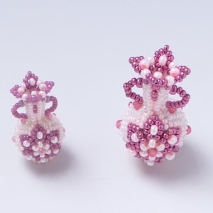 Bead Tutorial for Beaded Flowery Vase, Seed Bead Weaving Pattern, PDF ...