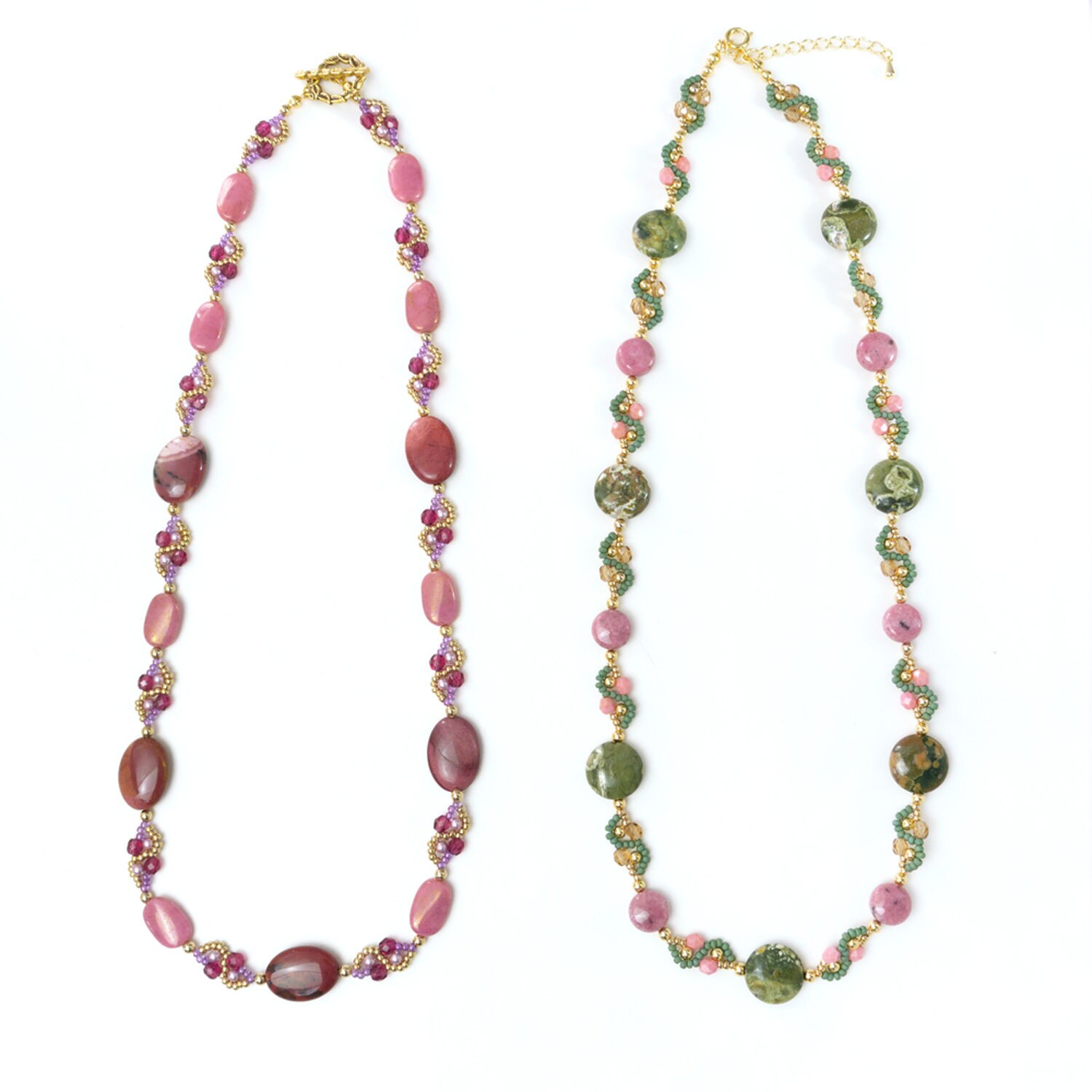 Bead pattern beaded wave necklace pattern beading tutorial | Etsy