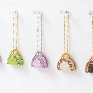 Beaded Half Moon Bag Charm Tutorial, Plaited Herringbone Stitch (PDF ...