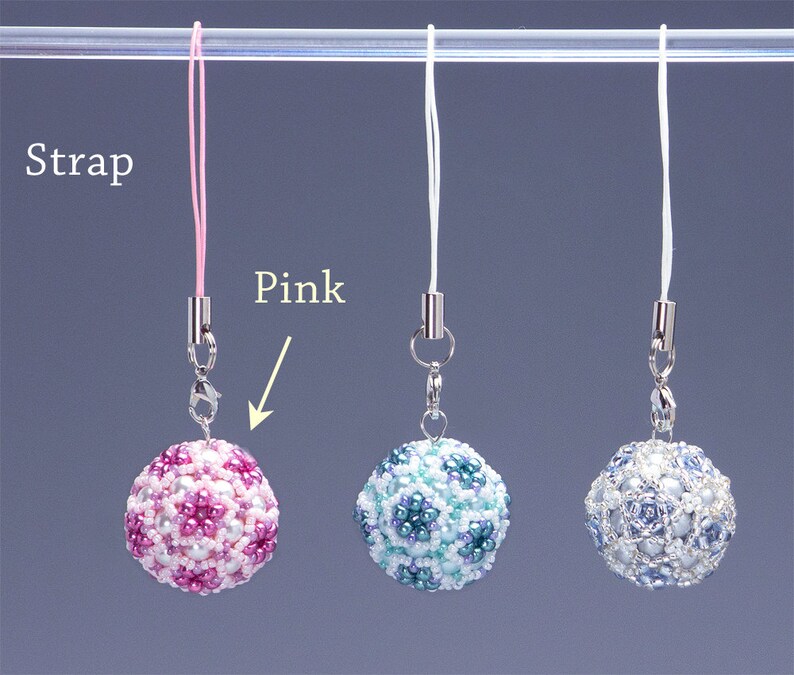 Christmas Ball Key Chain Pink Star Flower Ball Ornament | Etsy