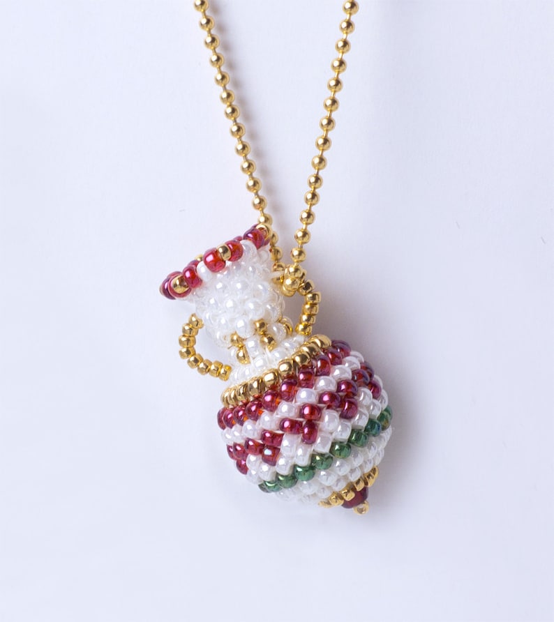 Beadint Tutorial for Beaded Bottle Charm Tutorial, Plaited Herringbone ...