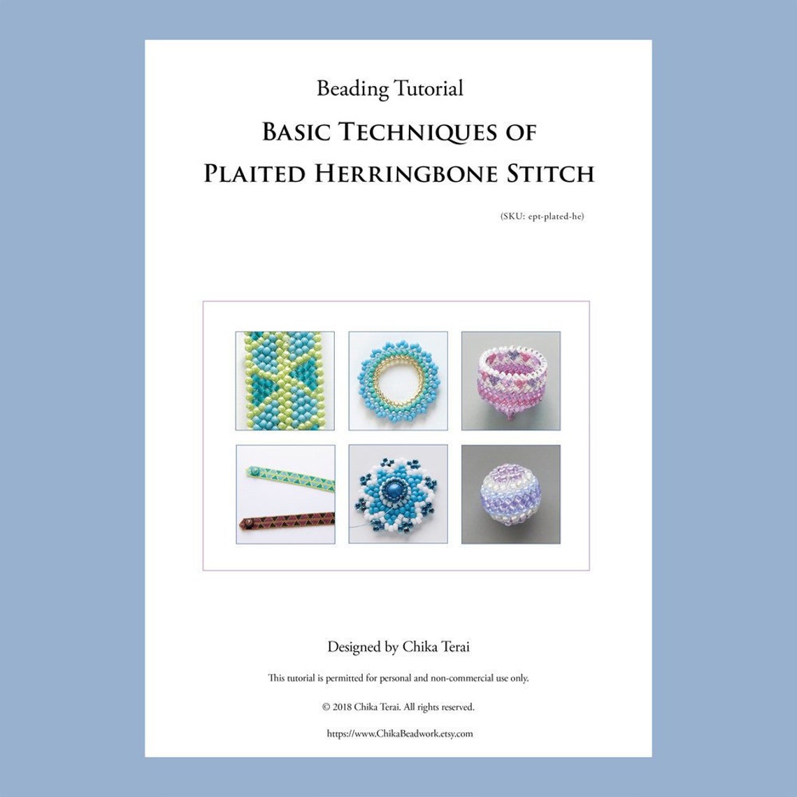 Beading Tutorial for Plaited Herringbone Stitch, Seed Bead Pattern, Pdf ...