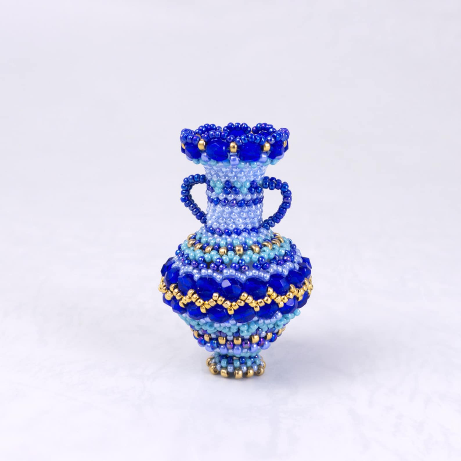 Beading Pattern Zigzag Pattern Beaded Bottle With Plaited - Etsy