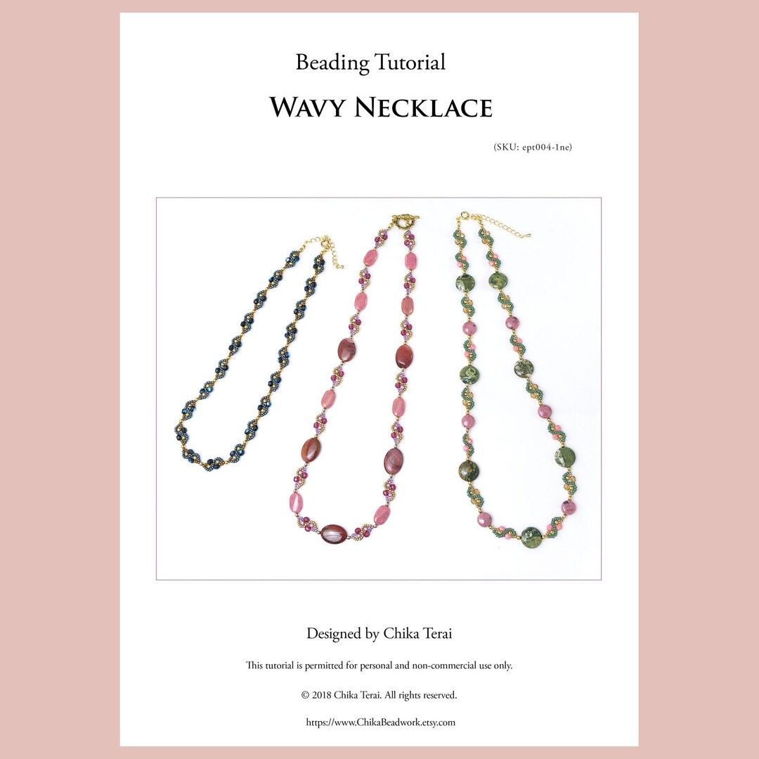 Bead Pattern, Beaded Wave Necklace Pattern, Beading Tutorial PDF, 004 ...