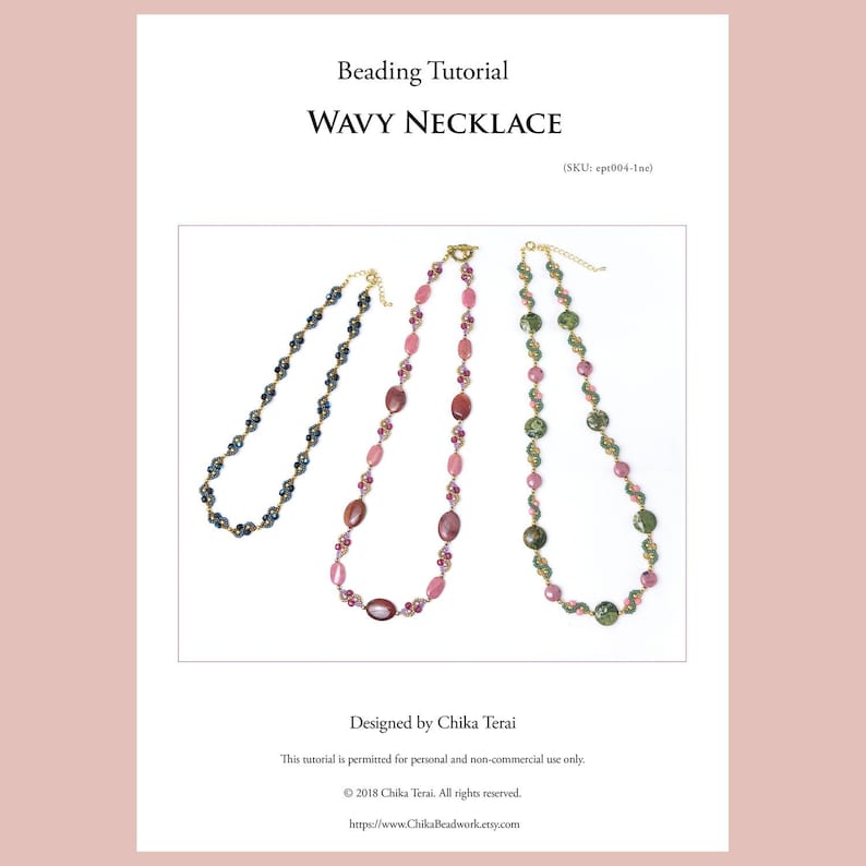 Bead Pattern Beaded Wave Necklace Pattern Beading Tutorial - Etsy