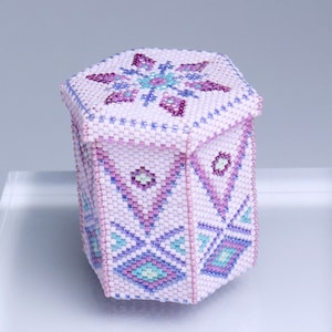 PDF Beading Tutorial for Hexagon Beaded Box Using Peyote Stitch, Bead ...