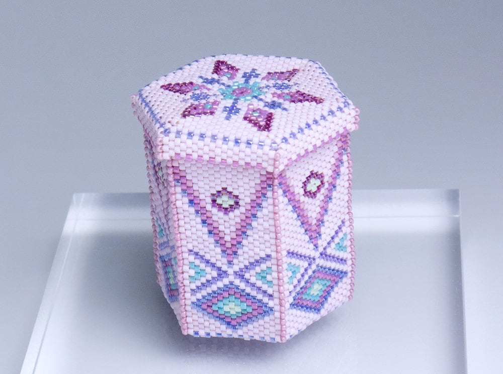 Peyote Stitch Hexagon Beaded Box Tutorial (PDF Pattern), Ept339-1 - Etsy