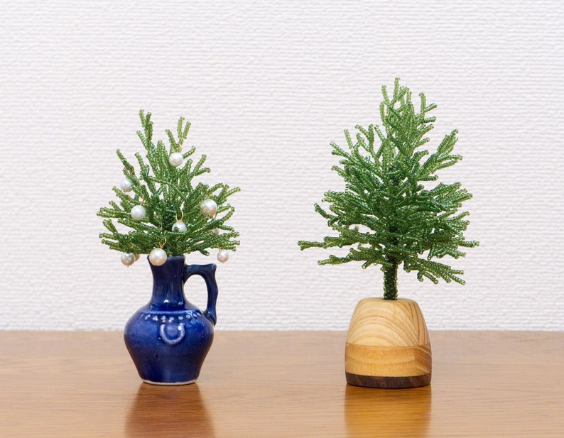 Beading Pattern Beaded Miniature Tree With Trapezoid Pot - Etsy