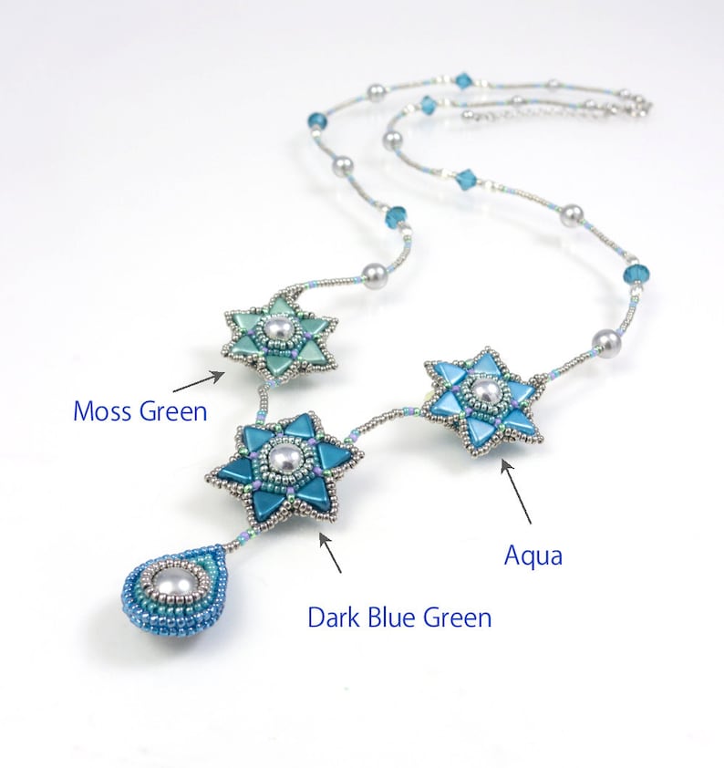 Elegant Flower Necklace Feminine Flower Jewelry Set Blue | Etsy