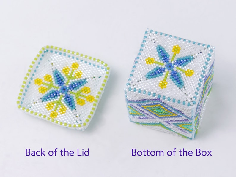 Beading Pattern for Decorative Square Box, Peyote Stitch (PDF Tutorial ...