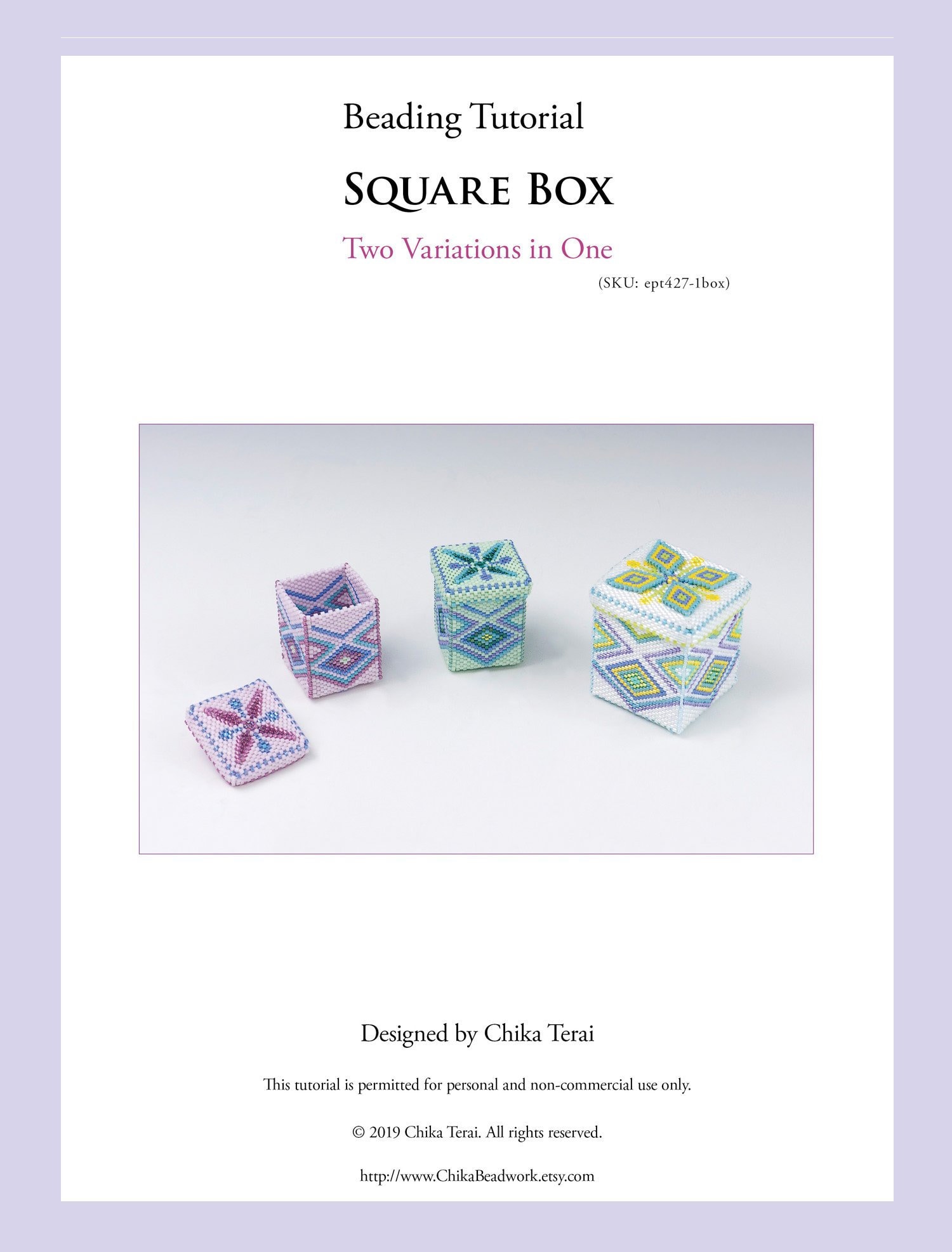 Beading Patterns for Decorative Box Peyote Bead Pattern Small - Etsy UK