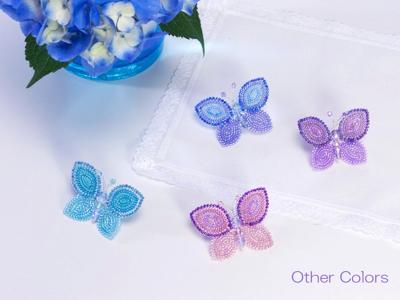 Pink Butterfly Brooch Pin Pink Butterfly Jewelry Beaded - Etsy