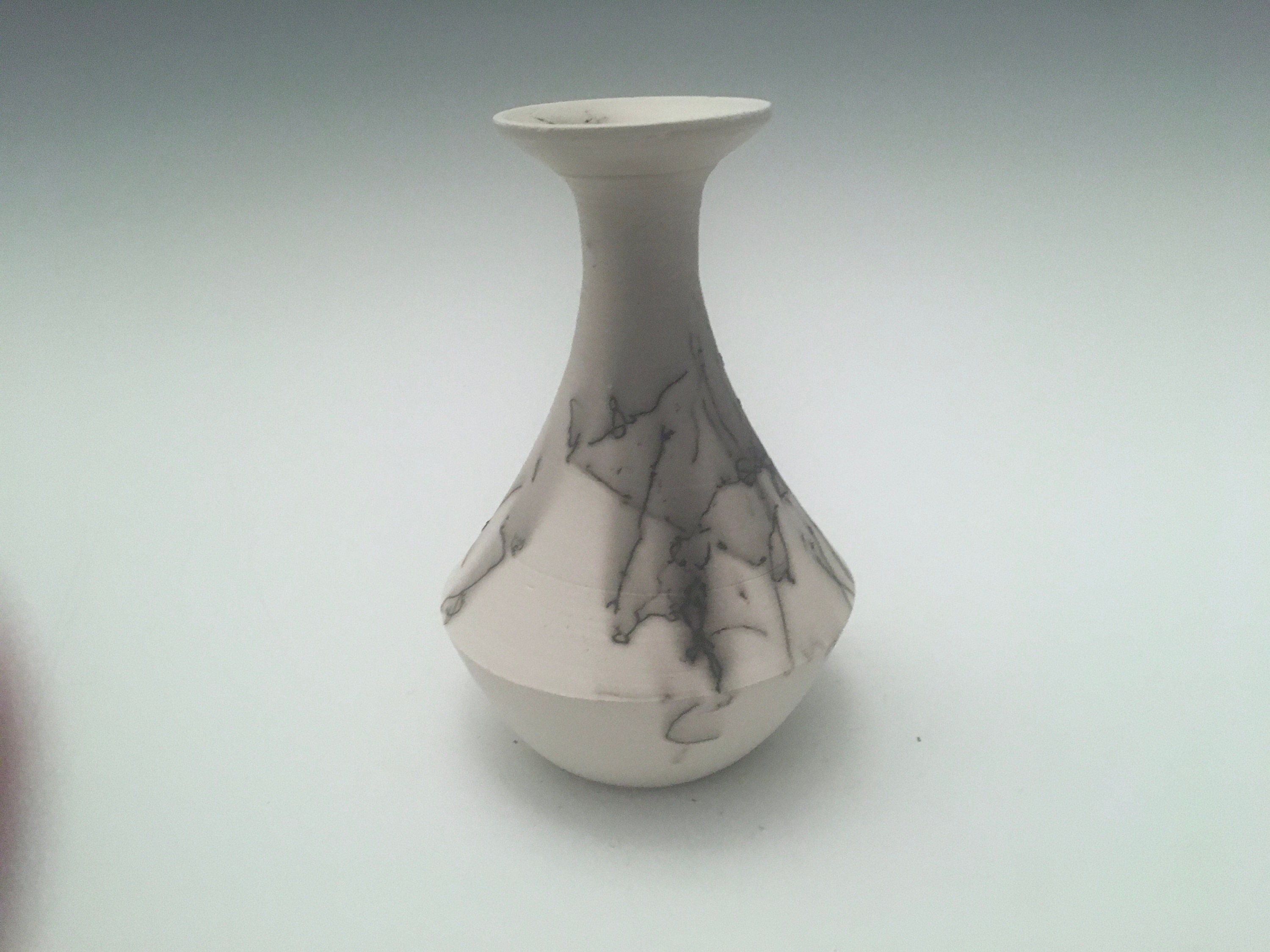 Pretty Shape Raku Vase. Horsehair Raku, Wheel Thrown. Hand Made. - Etsy