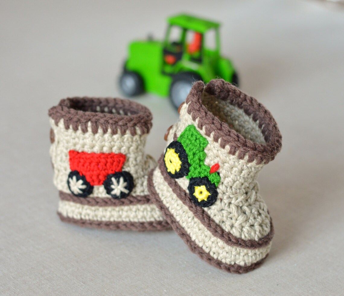 Baby Boy Booties CROCHET PATTERN Easy Instructions for How to Crochet ...