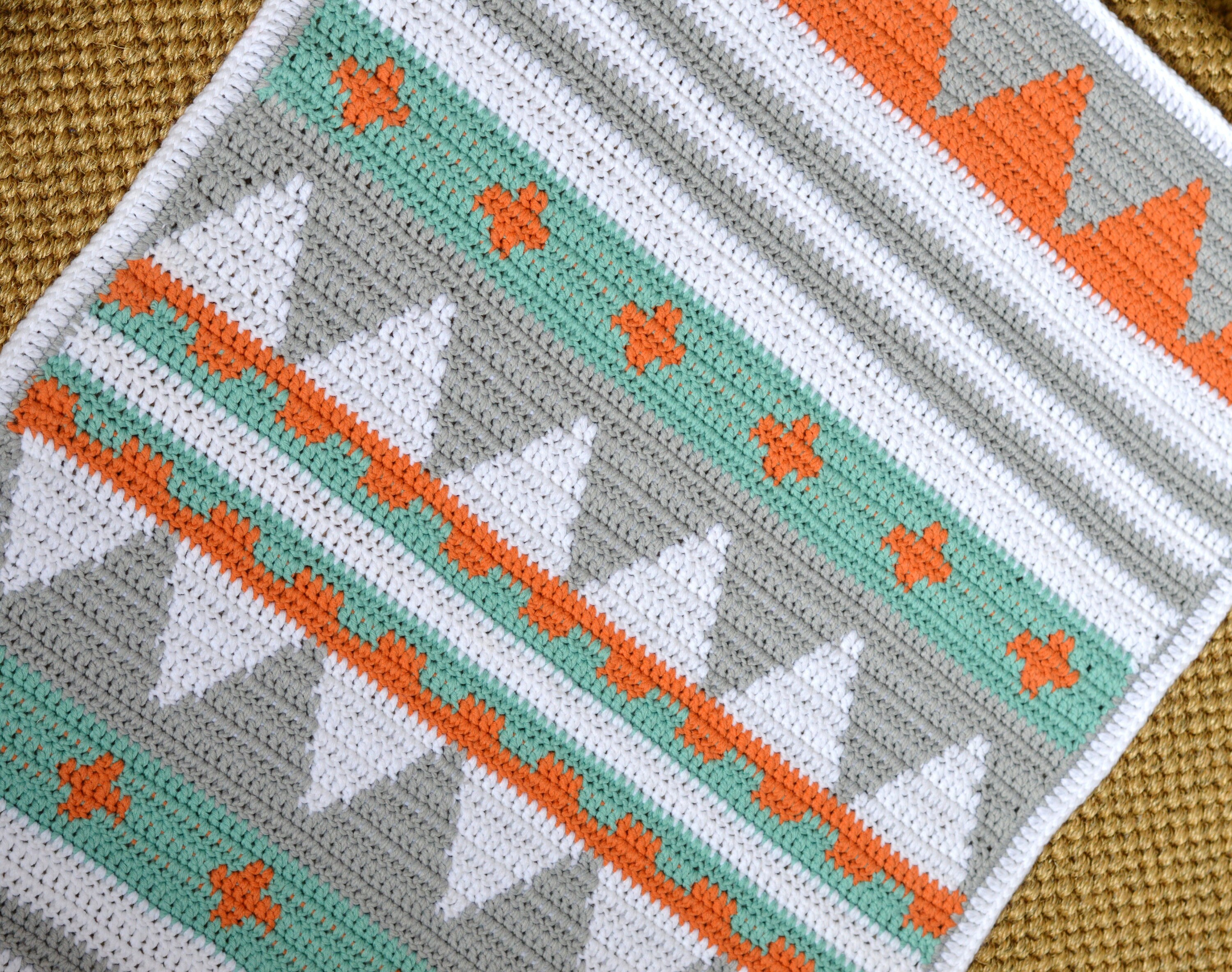Crochet Aztec Baby Blanket Pattern: Photo Tutorial (PDF File) - Etsy