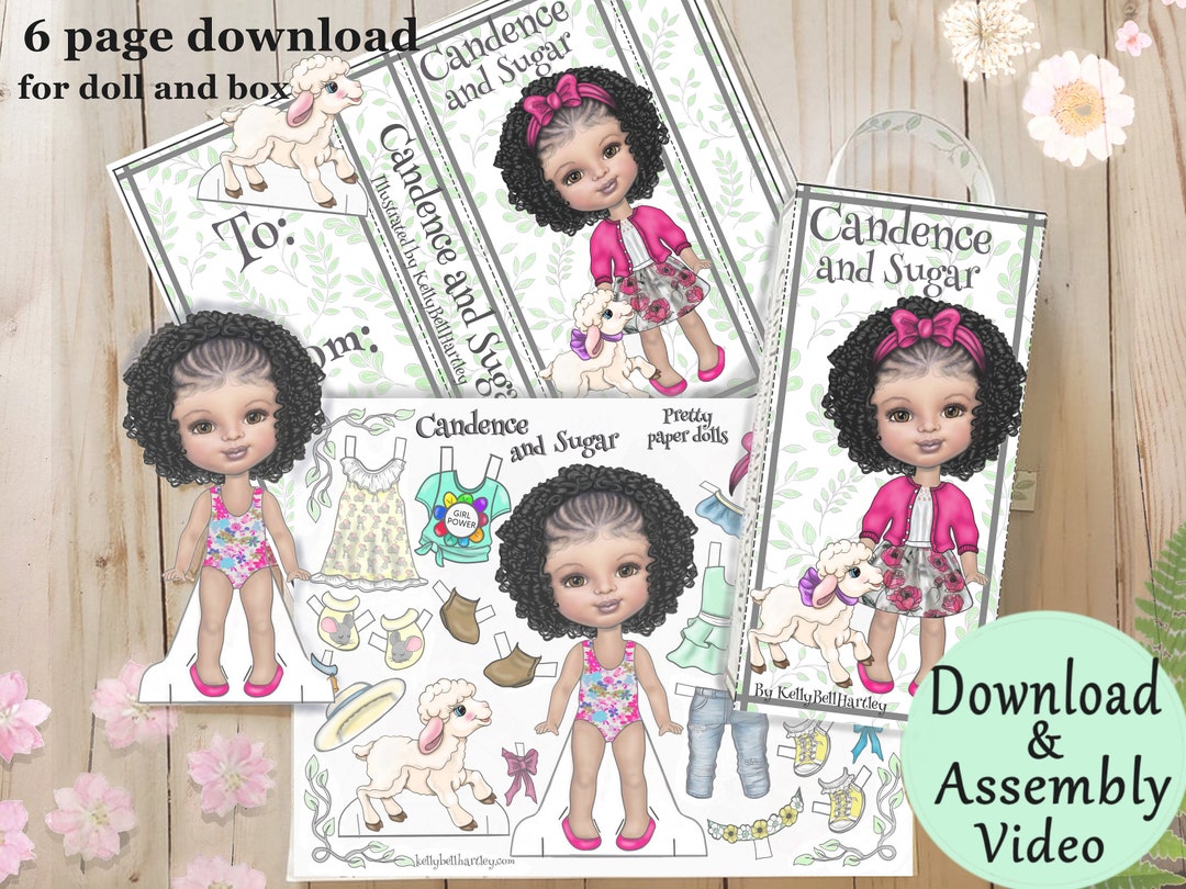 Printable Paperdolls and Gift Box Kit Play Set - Etsy